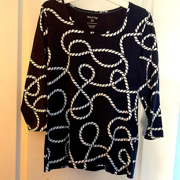 White Stag | Tops | White Stag Top 34 Inch Sleeve Round Neckline Navy ...